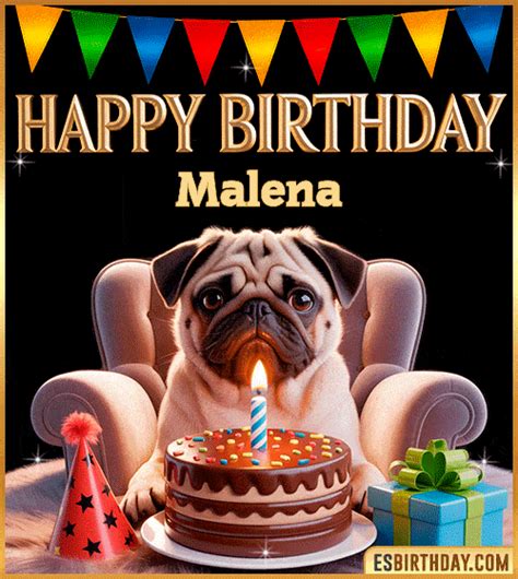 Happy Birthday Malena  🎂 Animated Images Wishes And Music 【27 S】