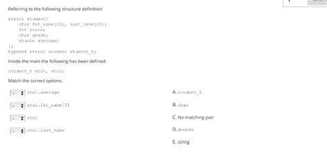 Solved Referring To The Following Structure Chegg
