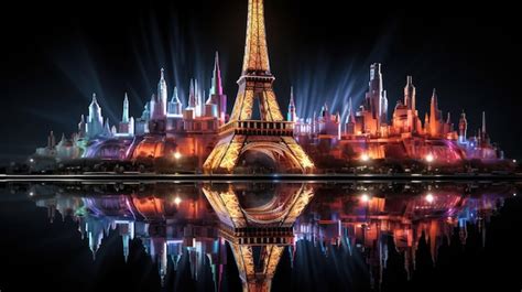 Premium Ai Image Eiffel Tower Background