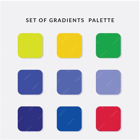 Premium Vector Set Of Gradient Colour Palette Catalog Samples In Rgb Hex