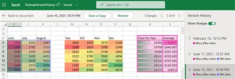 Excel Improvements To Version History Ima