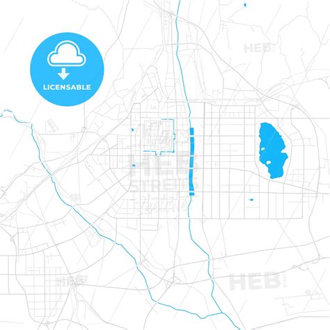 Datong China Pdf Vector Map With Water In Focus Hebstreits