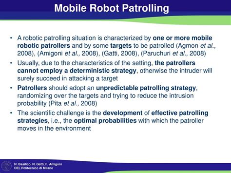 Ppt Leader Follower Strategies For Robotic Patrolling In Environments With Arbitrary Topology
