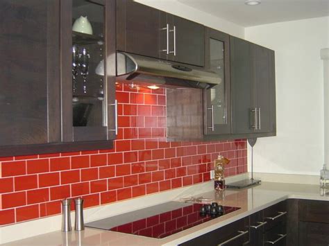 Red Subway Tile Kitchen Backsplash Things In The Kitchen