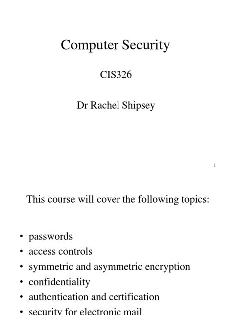 computer security pdf computer security security