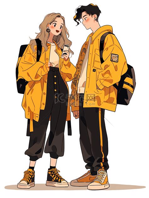 模特人物卡通插画 模特人物卡通配图 千库网