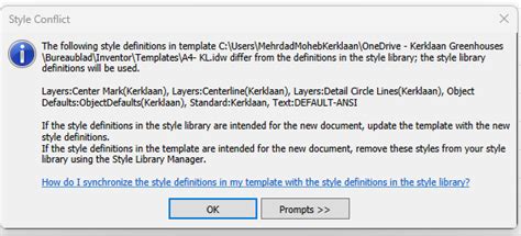 Solved Style Conflict Error Message Keeps Popping Up Autodesk Community