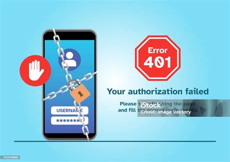 website error 401 authorization required stock illustration download image now alertness