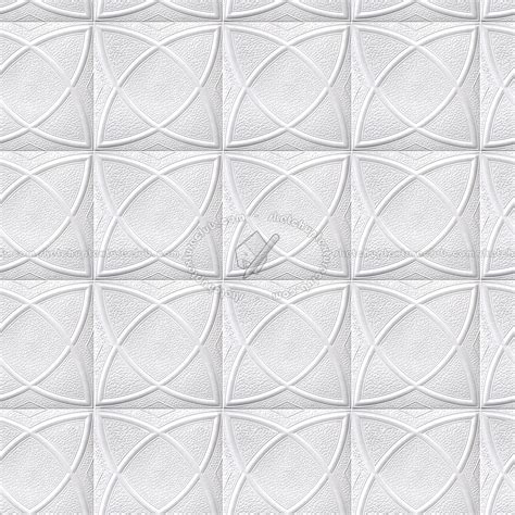 White Interior Ceiling Tiles Panel Texture Seamless 03016