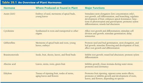 Plant Growth Regulators Summary