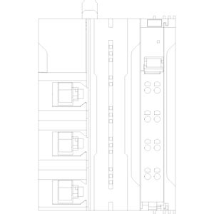 Omron NX1 PLC NX102 CPU 12 Axes Front View NX1 PLC CPU Modules Layout