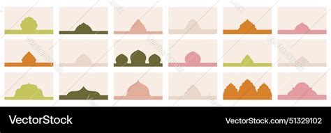 Assortment Of Diverse Shapes For Website Header Vector Image