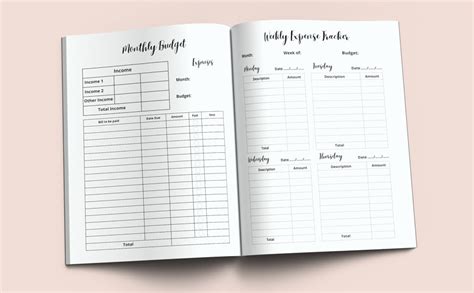 Monthly Bill Planner And Organizer Expense Tracker Budget Planner