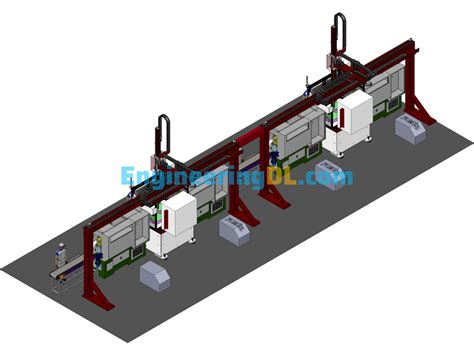 Automatic Loading And Unloading Cnc Workshop For Truss Robot Solidworks