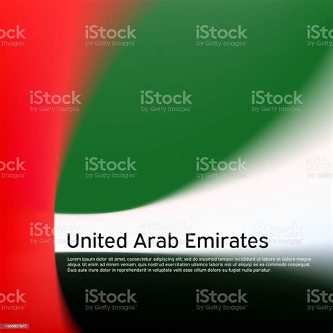 아랍 에미리트 연합국 국기 배경 Uae 깃발 비즈니스 소책자의 색상에 흐린 패턴 국가 배너 Uae의 포스터 국가 애국 덮개 전단지 벡터 템플릿 디자인 Uae 순국 기념의