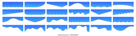 Set Top Header Border Separator Divider Stock Vector Royalty Free