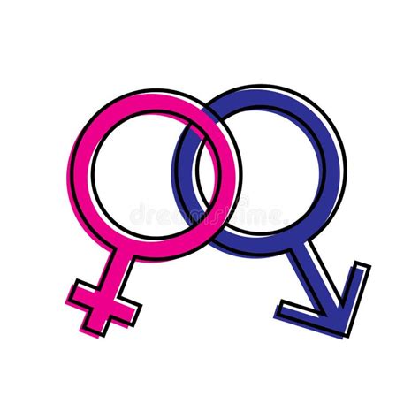 Logo Vector Gender Male Female Sex Blue Pink Stock Vector