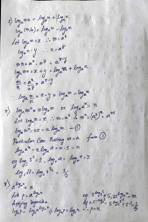 SOLUTION Logarithm Basics With Solved Examples Studypool