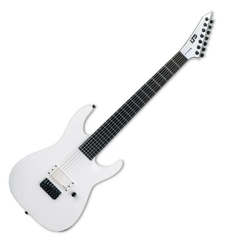 Esp Ltd M 7ht Baritone Arctic Metal 7 String Snow White Satin Gear4music