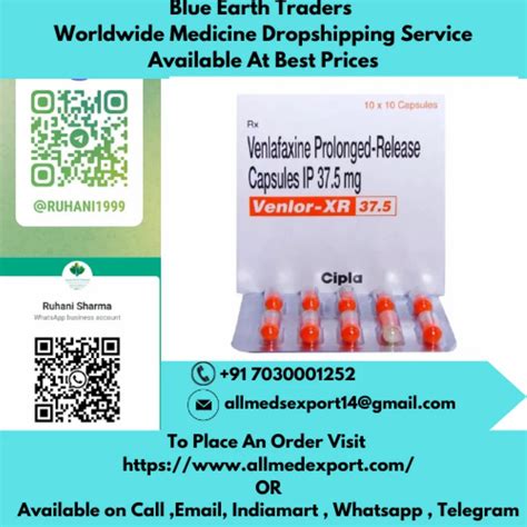 Venlafaxine Venlor Xr 375 Mg Packaging Size 110 Tablets At ₹ 150