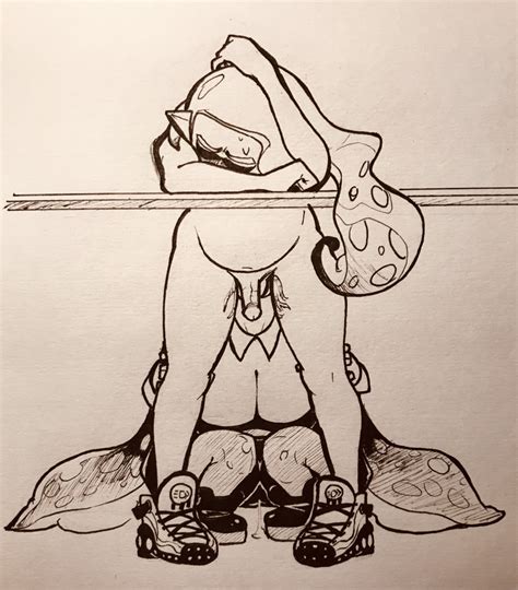 Rule 34 1boy 1girls Blush Callie Splatoon Crouch Crouching