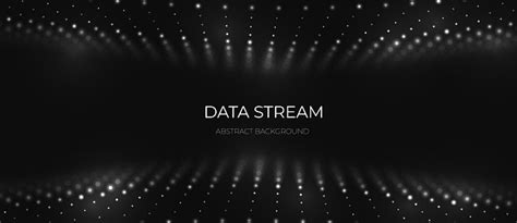 추상 흰색 파티클 배경입니다 점 풍경이 있는 흐름 파 디지털 데이터 구조 미래의 메시 또는 사운드 그리드 패턴 점 시각화 0명에 대한 스톡 벡터 아트 및 기타 이미지