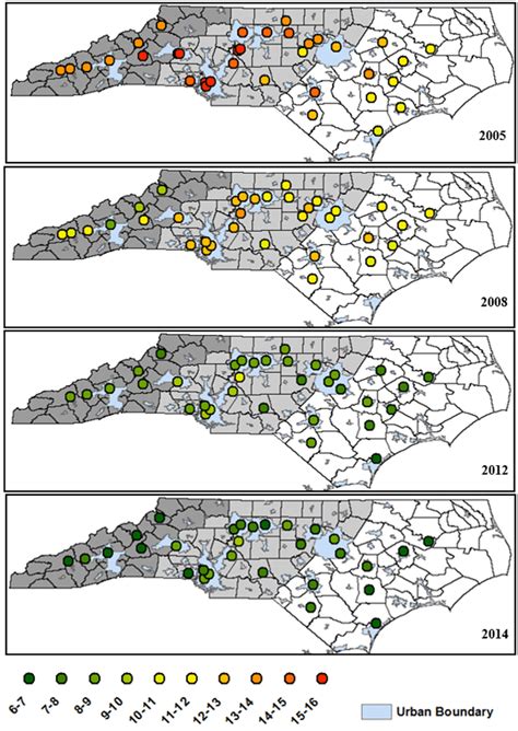 Spatial And Temporal Variations Of Annual Average Pm 25 Concentrations
