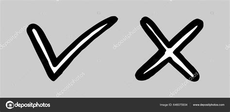 Tick Cross Signs Checkmark Icons Stock Vector By ©asyamdesign 646075934