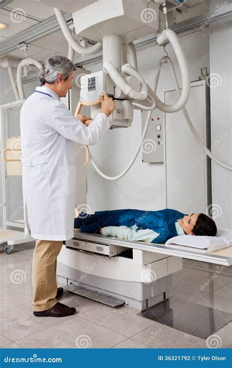 Female Going Through X Ray Test Stock Photo Image Of Occupation Radiographic