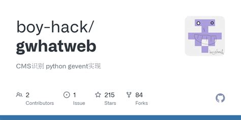 Github Boy Hackgwhatweb Cms识别 Python Gevent实现