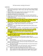 NG Tube Insertion Step By Step Guide For Medical Babes Course Hero