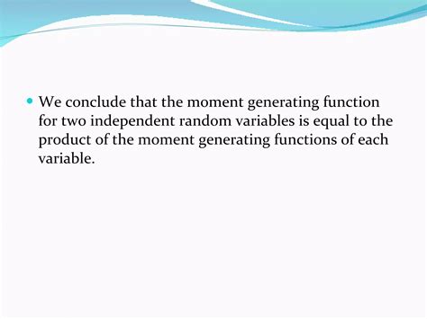 moment generating function ppt