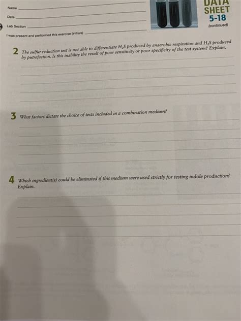 Solved DAT SHEET Name Date Lab Section Continued Twas Chegg Com