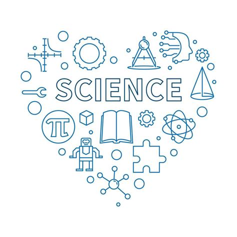 Science Heart Outline STEM Banner Vector Illustration Vector Art At Vecteezy