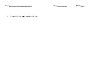 Projectile Virtual Lab By Accidental Science Teacher TPT