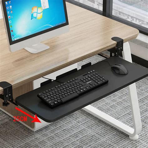 Universal Slide Keyboard Holder Under Desktop Tray Office Keyboard Holder Shopee Philippines