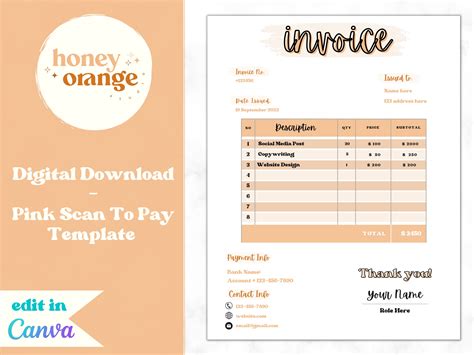Invoice Template Editable Invoice Template Editable Billing Form Editable Receipt Small