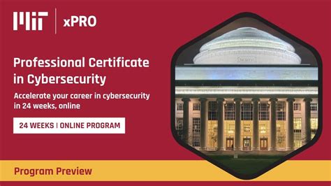 Online Course Preview Professional Certificate In Cybersecurity At Mit Xpro Youtube