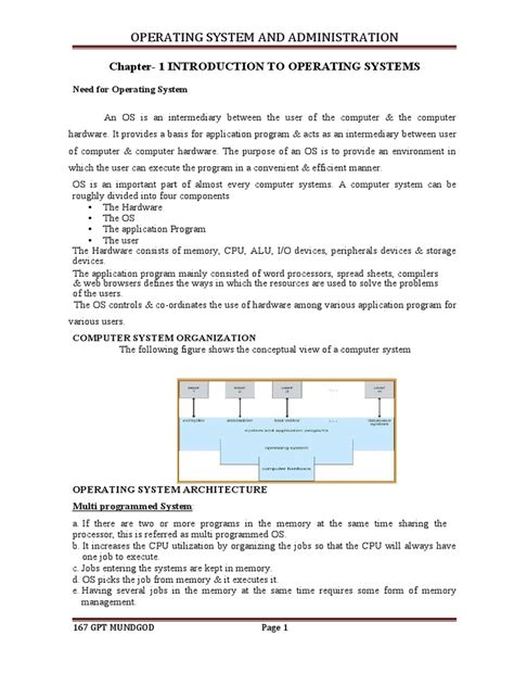 Osa Notes Pdf Shell Computing Operating System