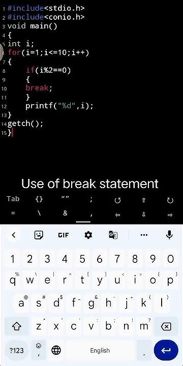 Use Of Break Statement Break Statement In C Coding Shorts Viral