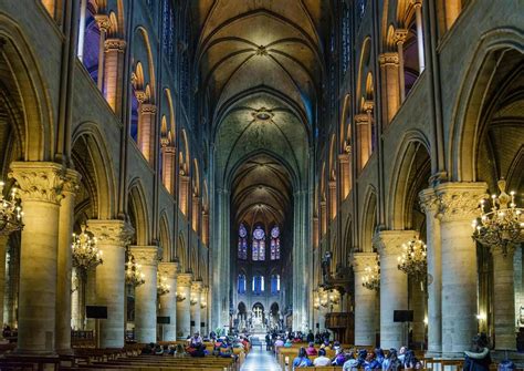 Interior Of The Cathedral Of Notre Dame Paris France 2010688 Stock