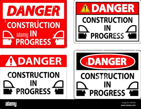 Danger Sign Construction In Progress Stock Vector Image And Art Alamy