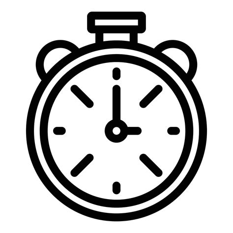 Stopwatch Icon Outline Vector Time Duration 15090966 Vector Art At Vecteezy
