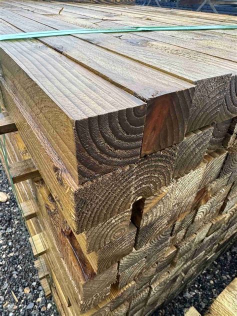 2x2 16ft Rough Sawn Pressure Treated Green Barn Timbers Ltd