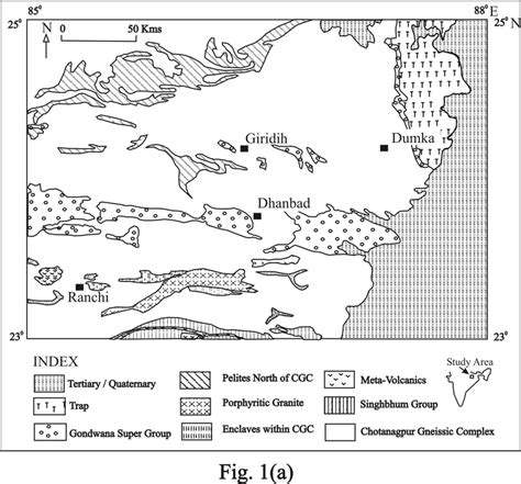 A Generalized Geological Map Of Chotanagpur Cratonic Part Modified