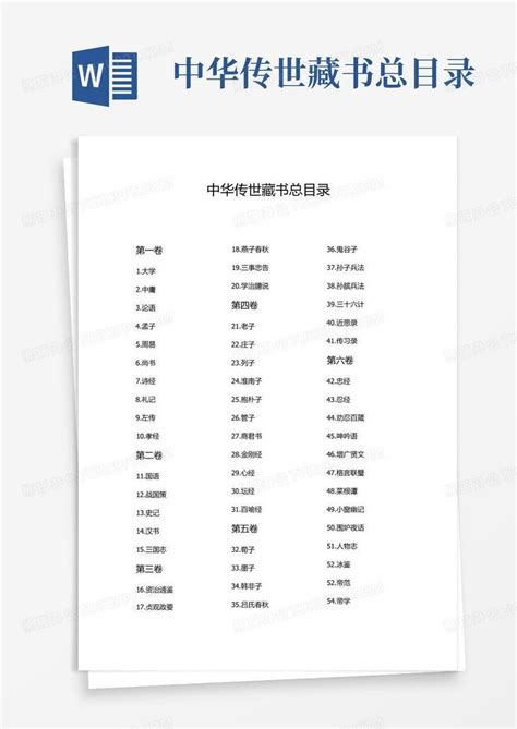中华传世藏书总目录Word模板下载 编号qrromjxv 熊猫办公
