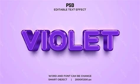Violet 3d Text Effect Free Photoshop Psd File