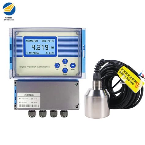 Ultrasonic Sludge Level Meter Online Water Tank Level Sensor Meter