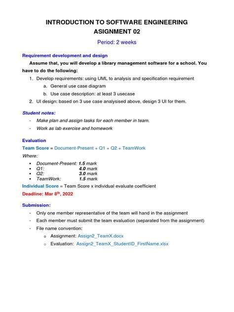 Assignment 02 Pdf Use Case Software Development