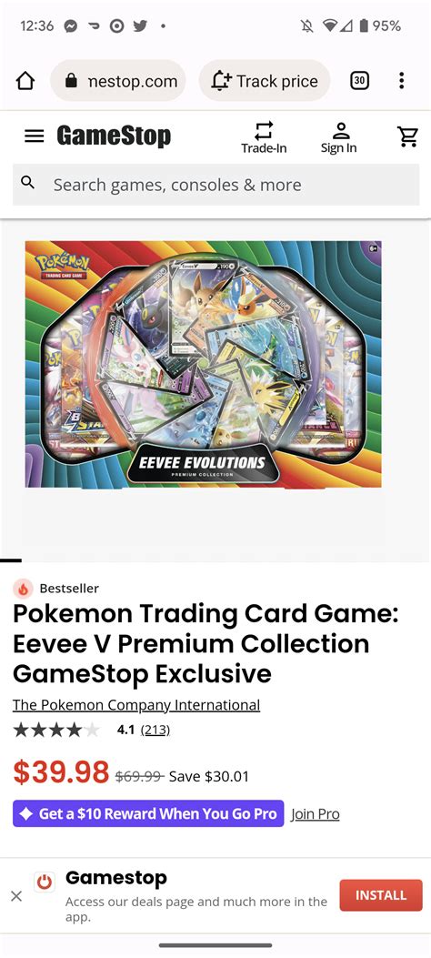 Eevee V Premium Collection Gamestop Exclusive R Pkmntcgdeals